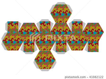 Development of truncated octahedron - Stock Illustration [41082122] - PIXTA