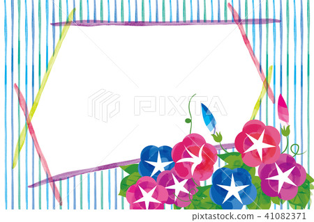 Postcard Postcard Design (Horizontal) | Asagao... - Stock Illustration ...