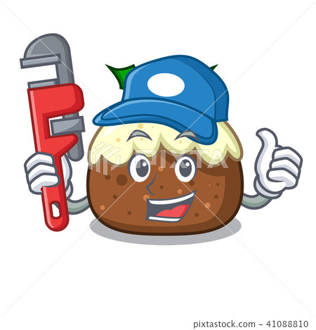 Plumber fruit cake mascot cartoon - Stock Illustration [41088810] - PIXTA