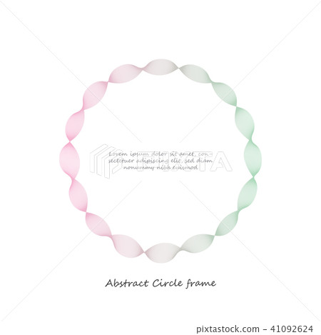 Abstract colorful wave circle frame background - Stock Illustration ...