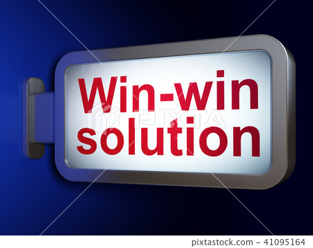 Finance concept: Win-win Solution on billboard...-插圖素材 [41095164] - PIXTA圖庫