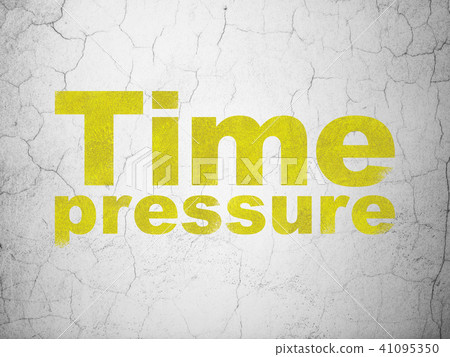 Timeline concept: Time Pressure on wall background - Stock Illustration ...