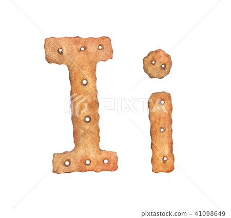 Cookie letter I on white background. - Stock Illustration [41098649 ...