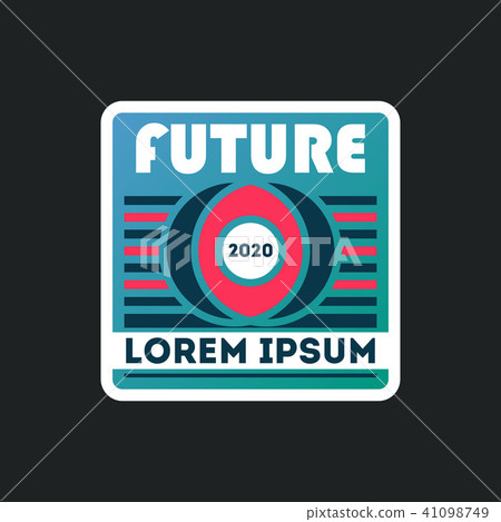 Futuristic elegant isolated label - Stock Illustration [41098749] - PIXTA