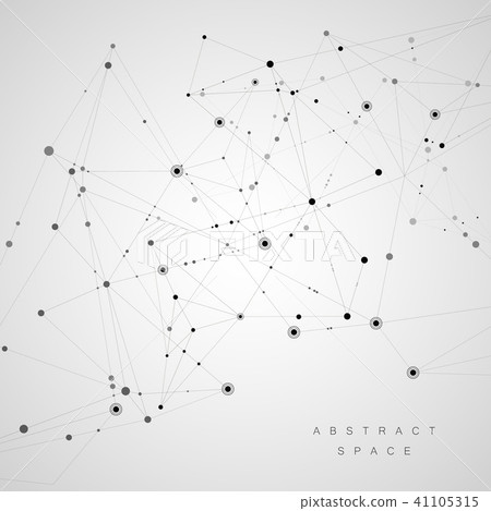 Connect polygonal network background. Lines and... - Stock Illustration [41105315] - PIXTA