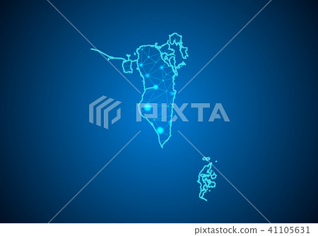 Map Connection line and dots. - Stock Illustration [41105631] - PIXTA