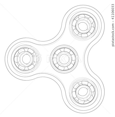 Hand spinner outline. Vector - Stock Illustration [41106033] - PIXTA