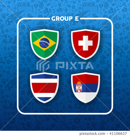 Group E soccer event country flag list - Stock Illustration [41106637 ...
