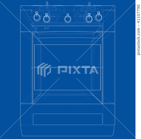 Gas stove concept. Vector - Stock Illustration [41107790] - PIXTA