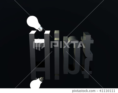 CG 3D illustration light bulb light idea hint... - Stock Illustration ...