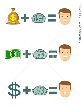 Human brain and money. Vector illustration - Stock Illustration ...