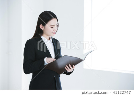 Female business business woman new employee job... - Stock Photo ...