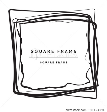 Hand Drawn Square Frame - Stock Illustration [41153491] - PIXTA