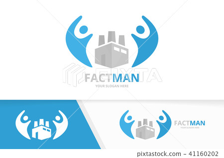 Vector factory and people logo combination.... - Stock Illustration ...