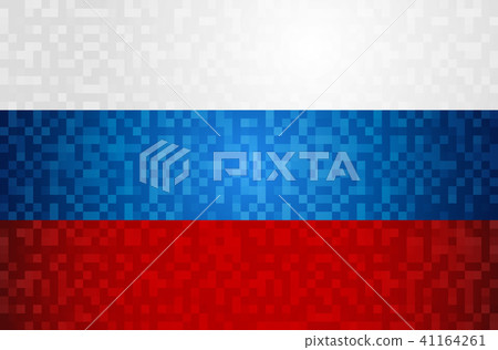 Russia flag background design in pixel art style - Stock Illustration ...
