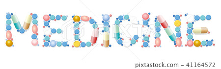Medicine Pills Drugs Tablets Word - Stock Illustration [41164572] - PIXTA