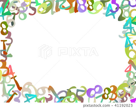 Pastel digit frame - Stock Illustration [41192023] - PIXTA