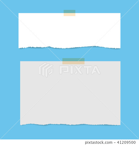 Blank squared notepad pages and tape. - Stock Illustration [41209500 ...
