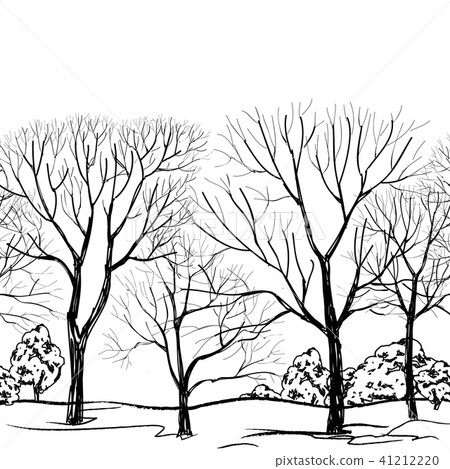 Nature tile landscape. Forest tree background - Stock Illustration ...
