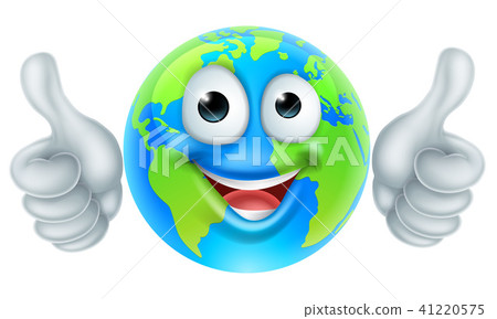 Earth Day Thumbs Up Mascot Globe Cartoon Character - Stock Illustration ...