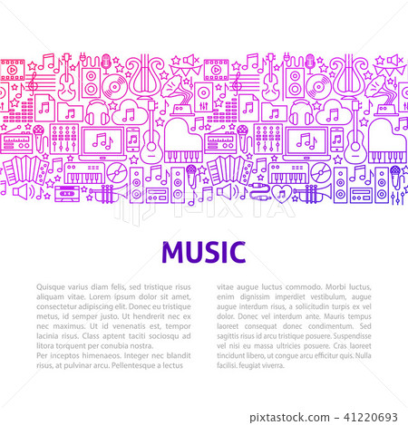 Music Line Design Template - Stock Illustration [41220693] - PIXTA