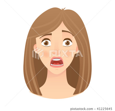 emotions of womans face - Stock Illustration [41225645] - PIXTA