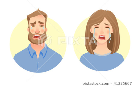 male and female face - Stock Illustration [41225667] - PIXTA