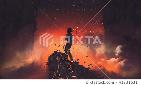 man shattered into pieces - Stock Illustration [41231631] - PIXTA