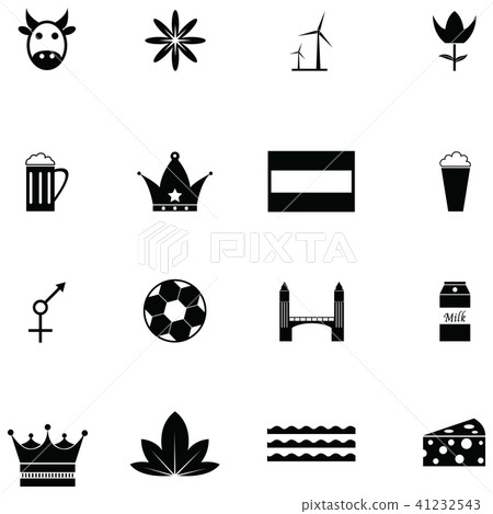 netherlands icon set-插圖素材 [41232543] - PIXTA圖庫
