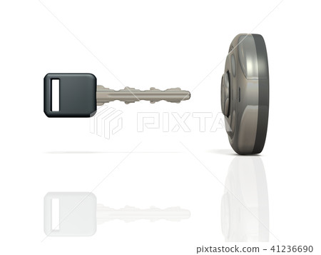 Abstract 3DCG representing ignition key - Stock Illustration [41236690 ...