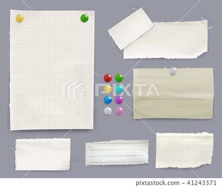 Message notes and paper pins vector illustration - Stock Illustration ...