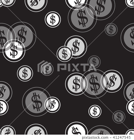 Seamless pattern with dollar coins Business and - Stock Illustration ...