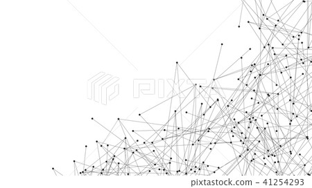 Black network connection lines on white - Stock Illustration [41254293 ...