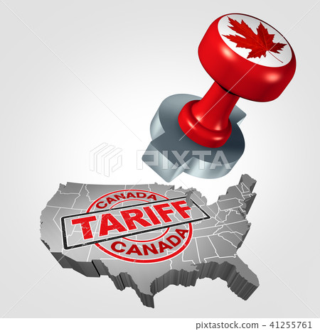 Canadian Tariffs On The United States - Stock Illustration [41255761 ...