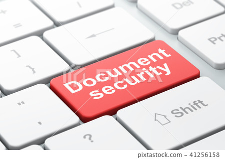 Security concept: Document Security on computer... - Stock Illustration ...