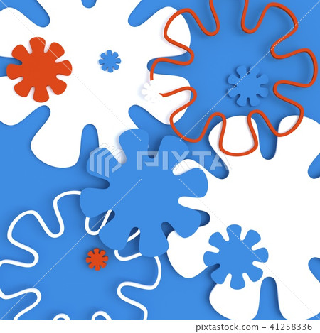 Abstract round floral bouquet, 3d rendering. - Stock Illustration ...