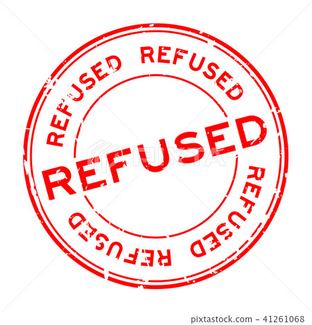 Grunge red refused word round rubber seal stamp - Stock Illustration ...