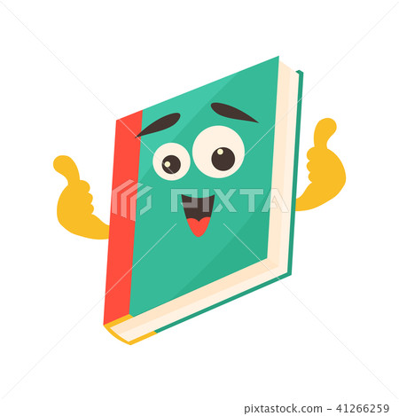 Childish smiling book school, education concept - Stock Illustration ...