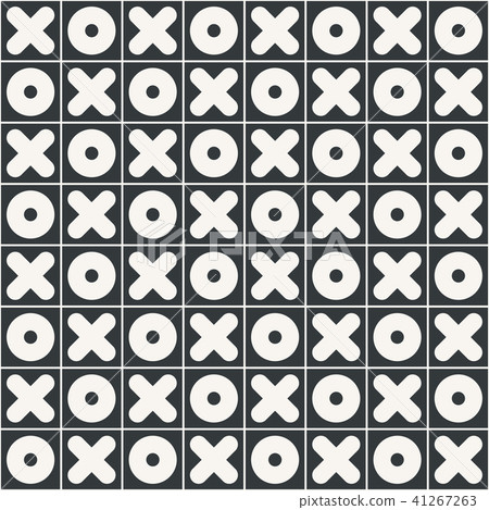 Tic Tac Toe game seamless abstract pattern - Stock Illustration ...