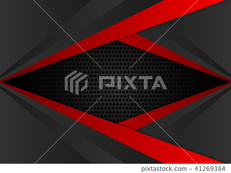 Vector red and black color geometric abstract - Stock Illustration ...