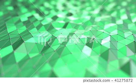 Abstract green polygonal background, 3D rendering - Stock Illustration ...
