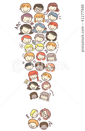 Stickman Kids Exclamation Point Illustration - Stock Illustration ...