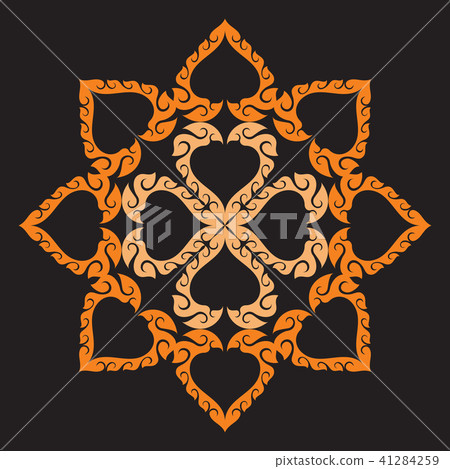 Tribal Twins Heart Pattern Texture Background - Stock Illustration ...