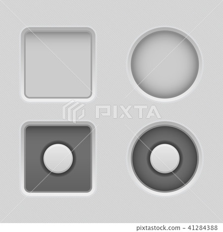 UI buttons set. Gray radio icons for web - Stock Illustration [41284388 ...