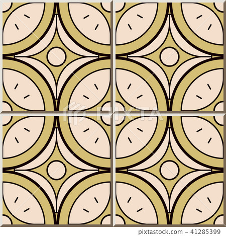 Ceramic tile vintage retro style pattern - Stock Illustration [41285399 ...