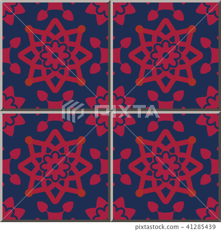 Ceramic tile vintage retro style pattern - Stock Illustration [41285439 ...