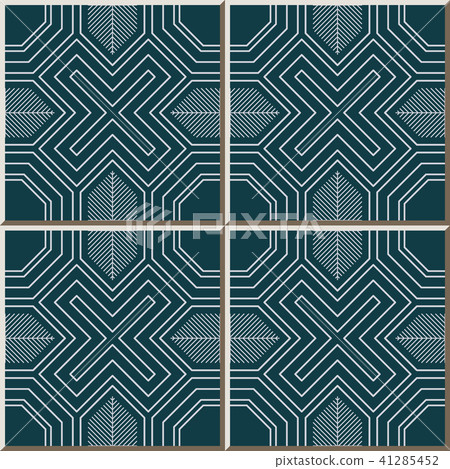 Ceramic tile vintage retro style pattern - Stock Illustration [41285452 ...