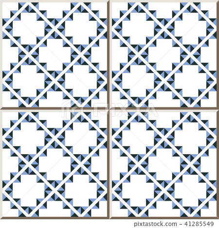 Ceramic tile vintage retro style pattern - Stock Illustration [41285549 ...