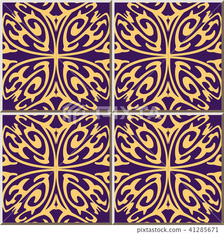 Ceramic tile vintage retro style pattern - Stock Illustration [41285671 ...