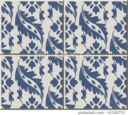 Ceramic tile vintage retro style pattern - Stock Illustration [41285733 ...